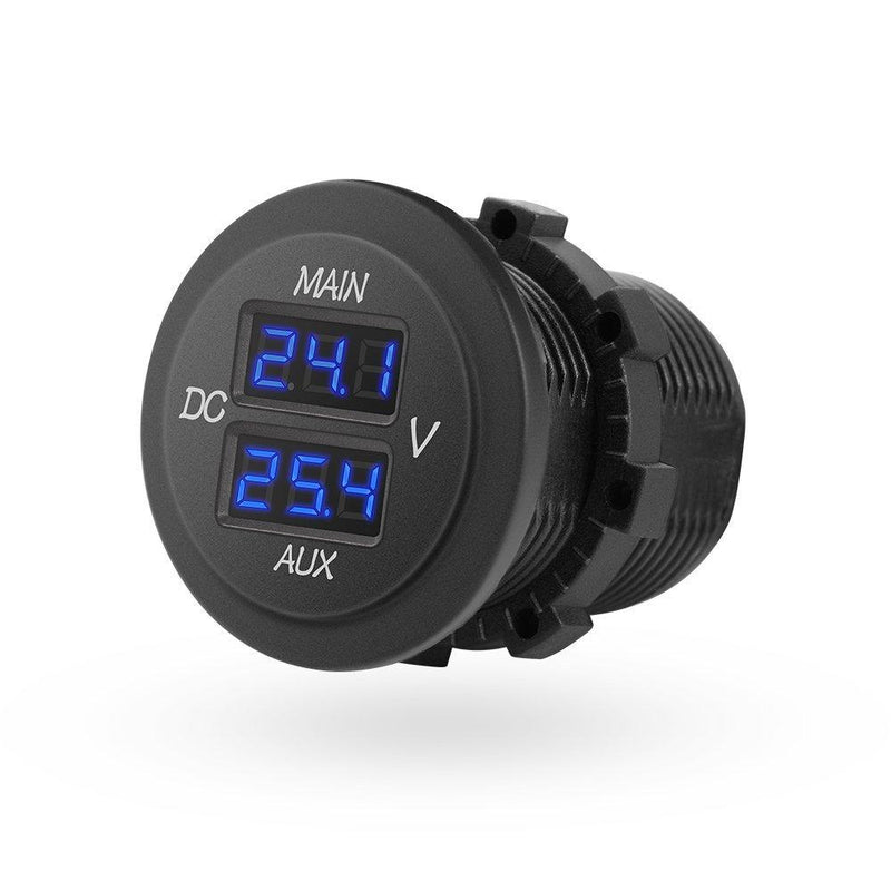 LIGHTNING 12/24 Volt Dual Display Voltmeter - Blue LED (LP-DDVM-B ...